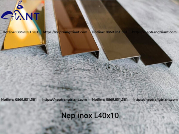 Nẹp inox L40x10 mm - Nẹp inox ANT